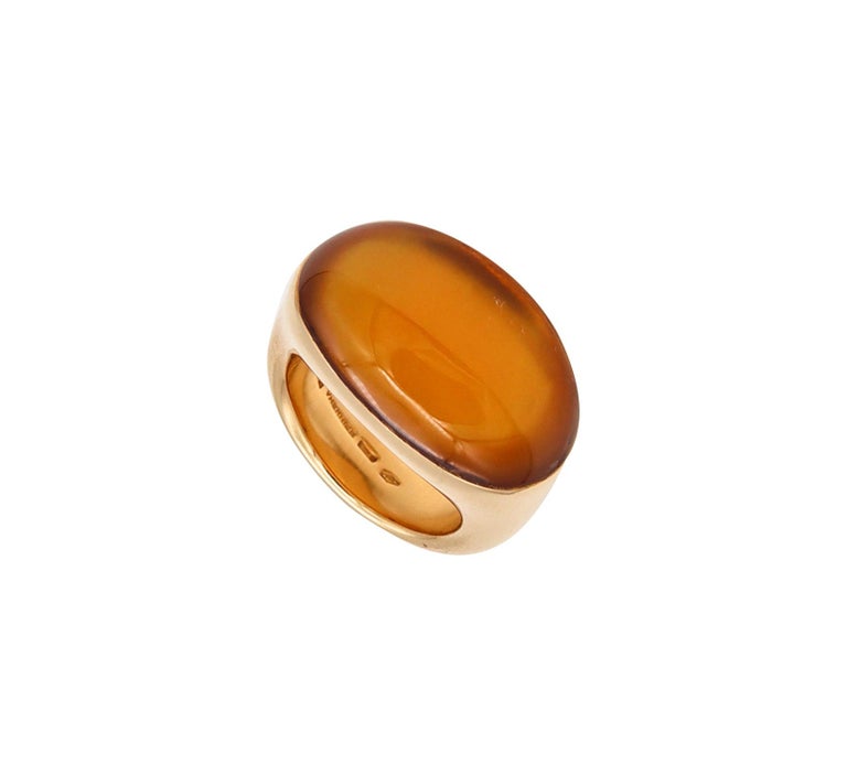 Vhernier Milano Oliva Cocktail Ring Solid 18Kt Gold With Oval ...