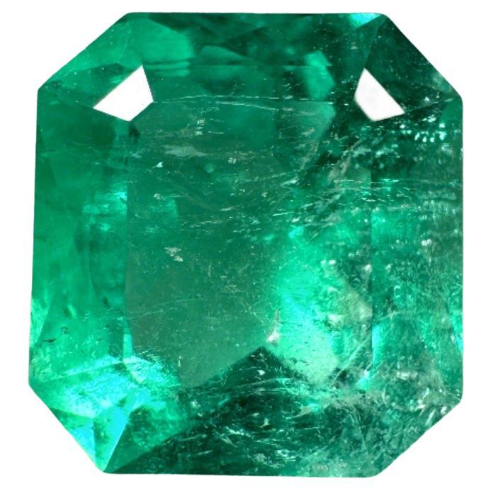 1.74 Carat Freckled Asscher Cut Colombian Emerald - Eye Clean May ...