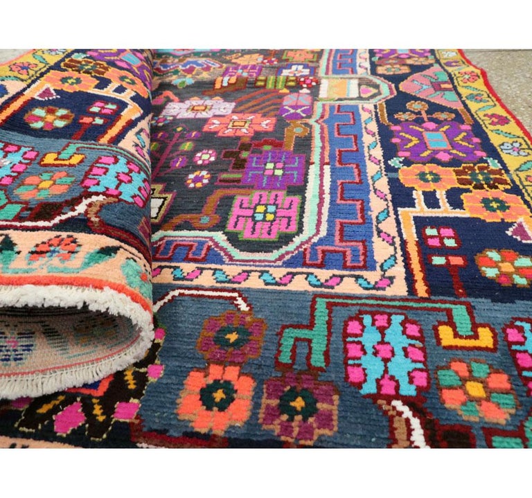 Vibrant Colored Persian Handmade Accent Rug at 1stDibs