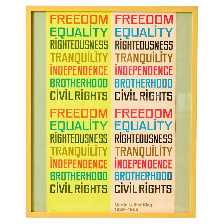 Vibrant Martin Luther King Jr. Graphic Art by Peter Bee, 1968 For Sale ...