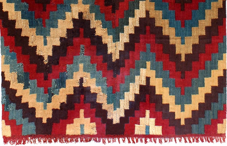 Vibrant Pre-Columbian Nazca Textile Poncho, Peru 200-600 AD, Ex Guillot ...
