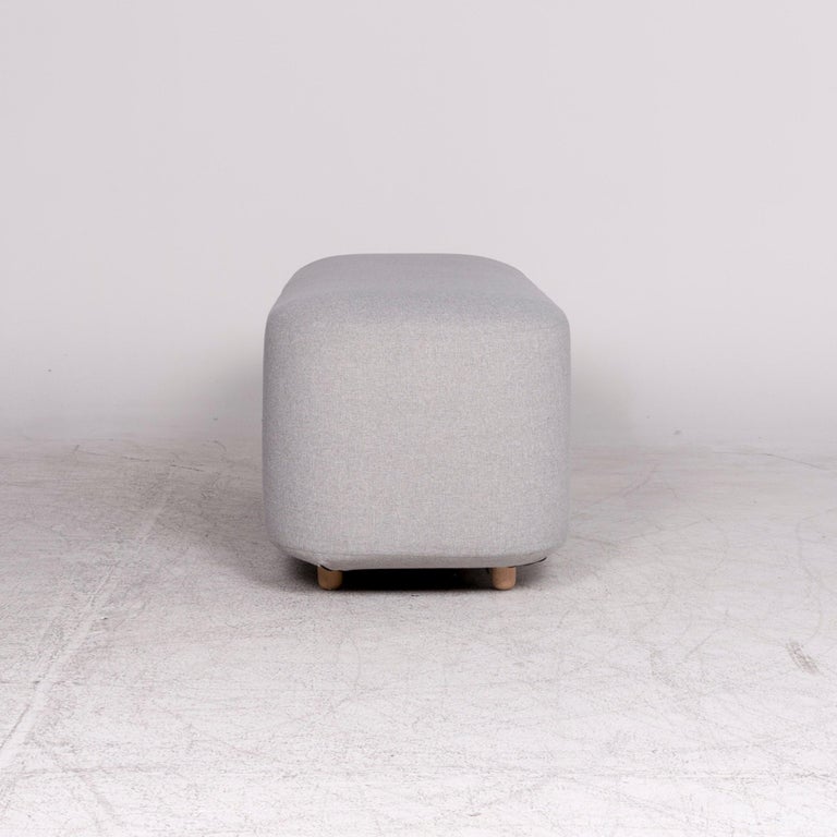 Viccarbe Common Designer Fabric Stool Gray Footstool For Sale at 1stDibs