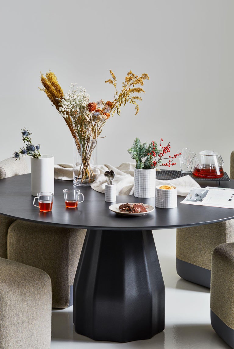 Viccarbe Dining Burin Table, Black Finish by Patricia Urquiola For Sale ...
