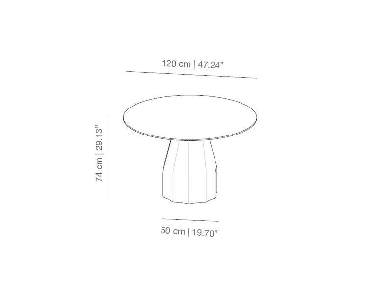 Viccarbe Dining Burin Table, Black Finish by Patricia Urquiola For Sale ...