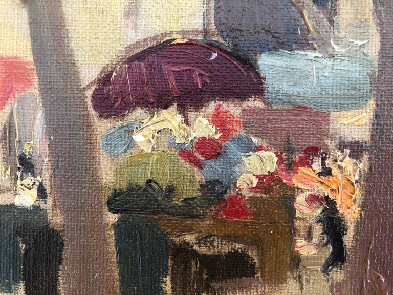 Vicenç Ferrer Torradellas - Reus market Spain oil on canvas painting ...