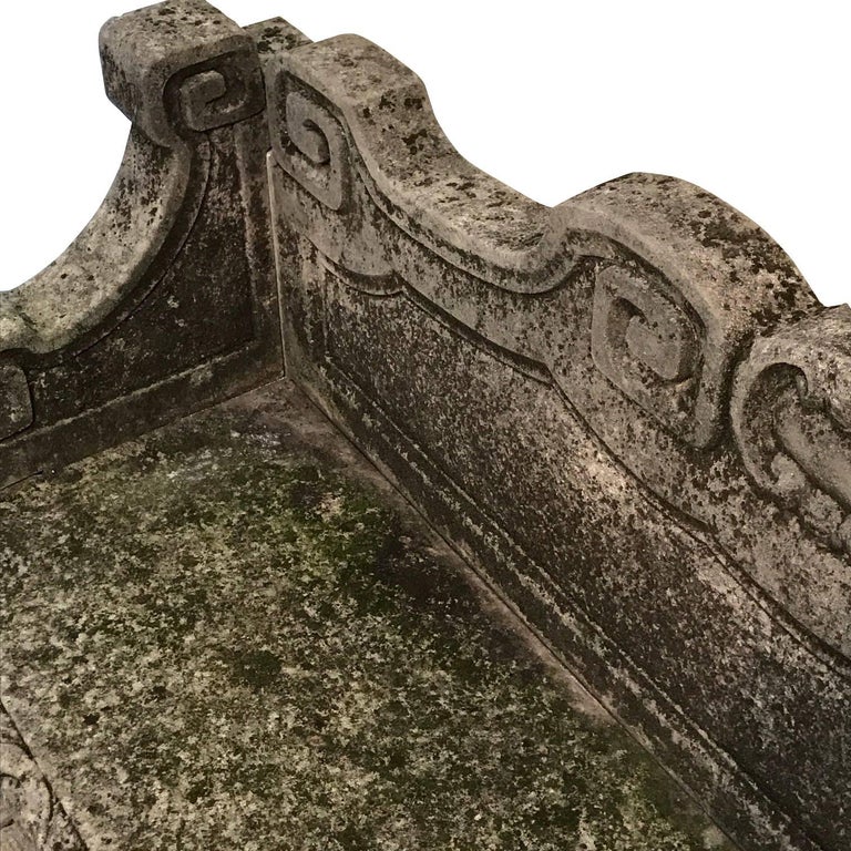 Vicenza Stone Bench with Back, Italy, 1920s at 1stDibs