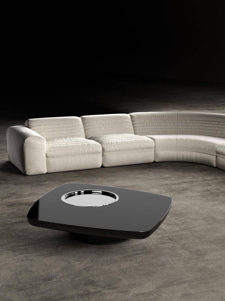 Vicious Modular Sofa White Bouclé Wool Fabric For Sale at 1stDibs