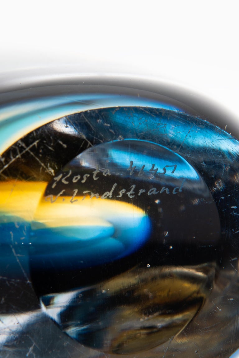 Vicke Lindstrand Glass Vase by Kosta in Sweden at 1stDibs