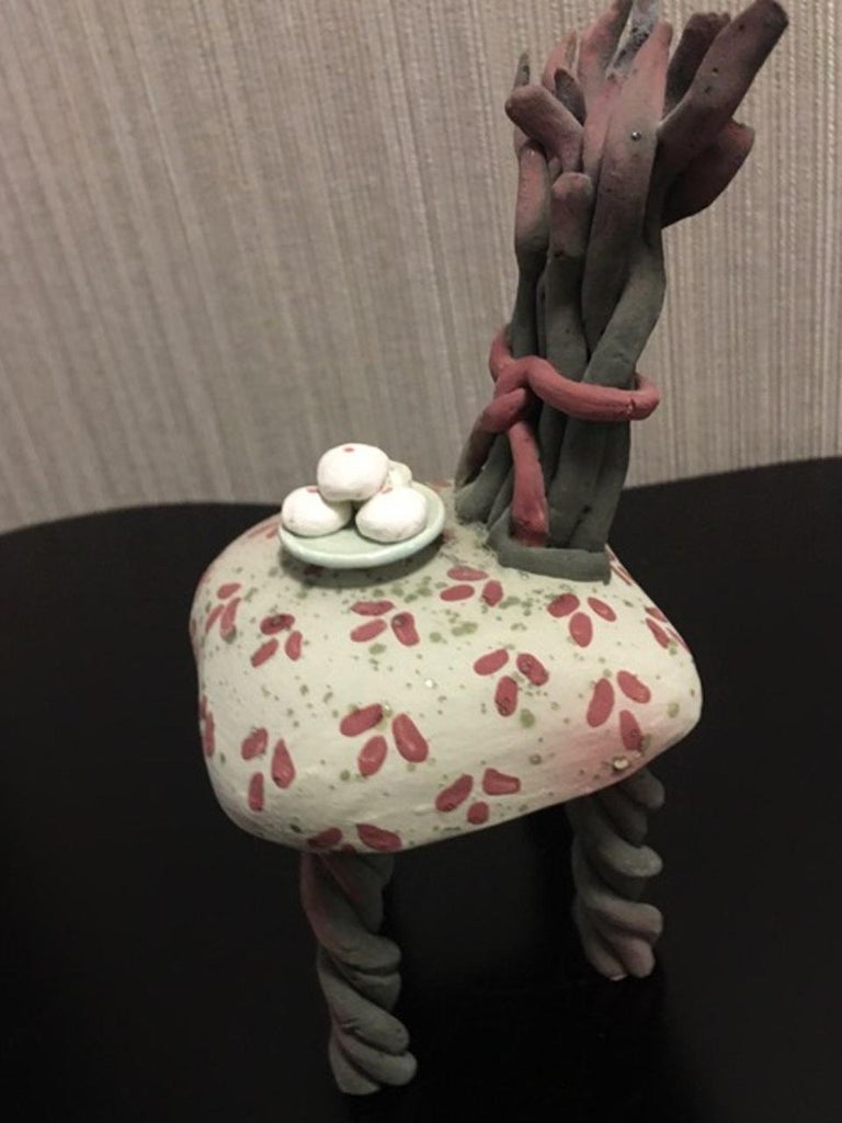 Vicky Chock Modern Fantasy Chair Pottery Sculpture For Sale at 1stDibs