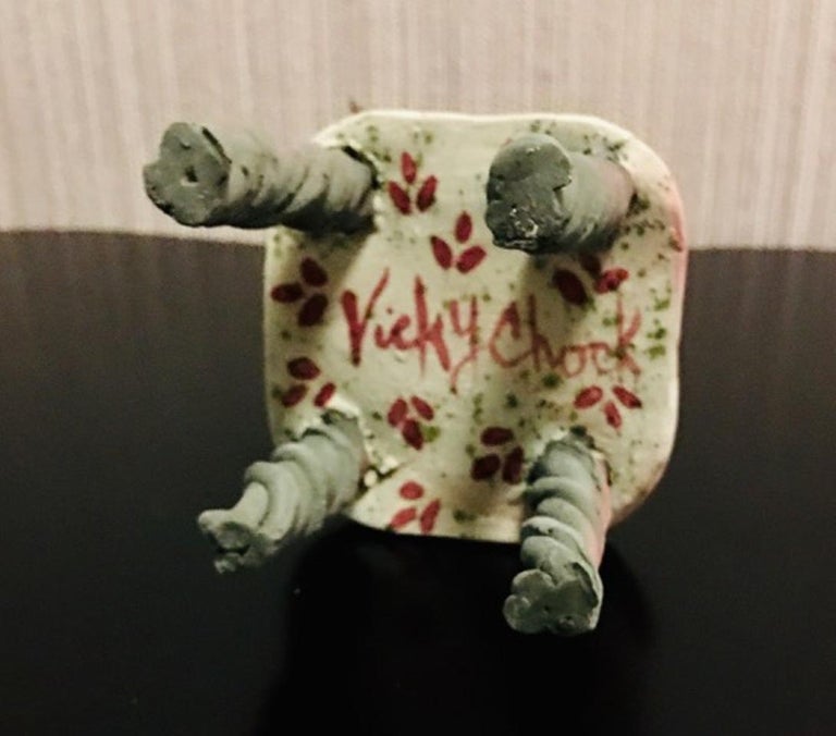 Vicky Chock Modern Fantasy Chair Pottery Sculpture For Sale at 1stDibs