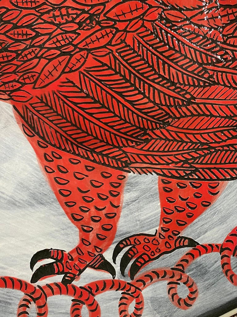 Vicky Lindo - Red Owl Plate For Sale at 1stDibs