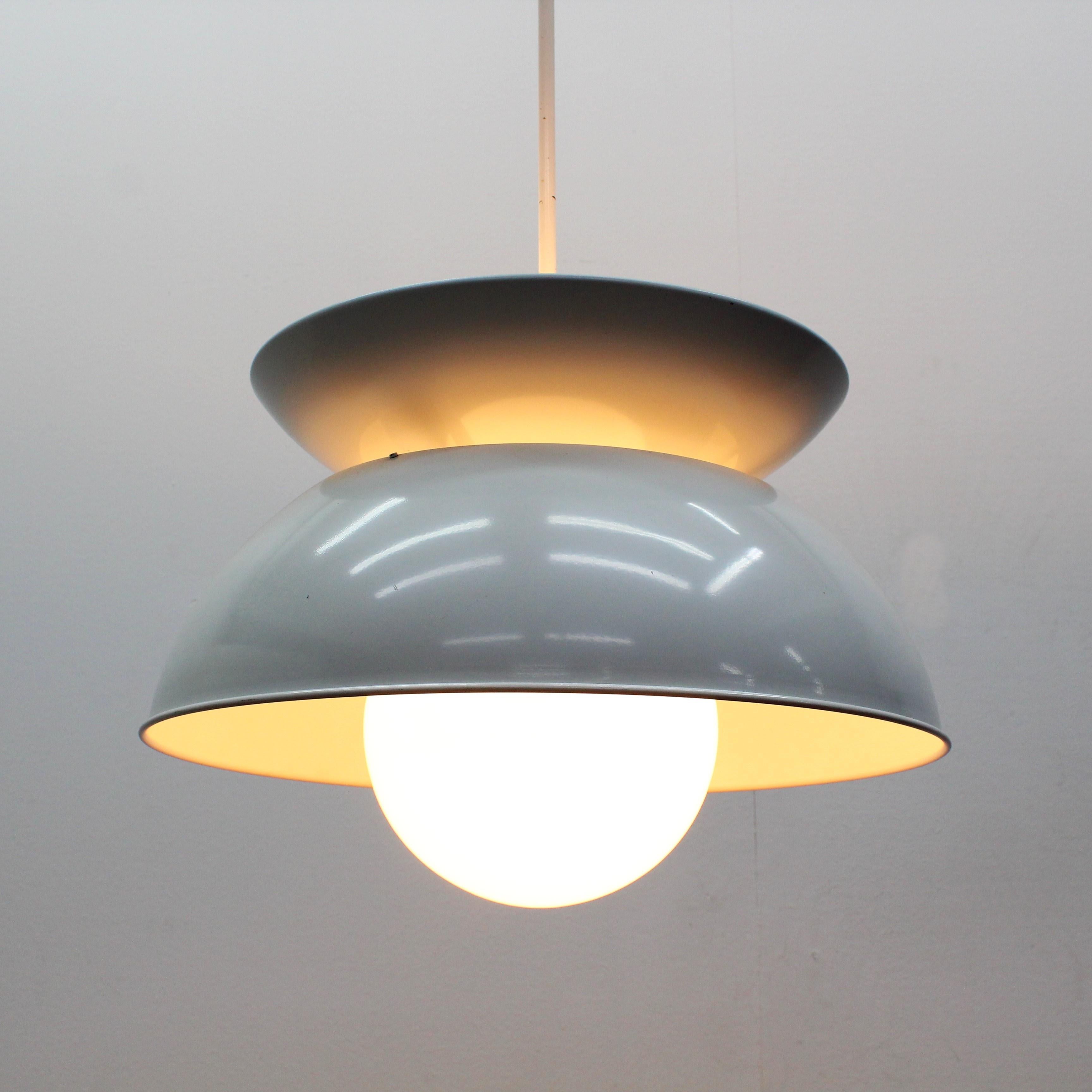 Midcentury Vico Magistretti Metal Cetra Hanging Lamp Artemide Italy ...
