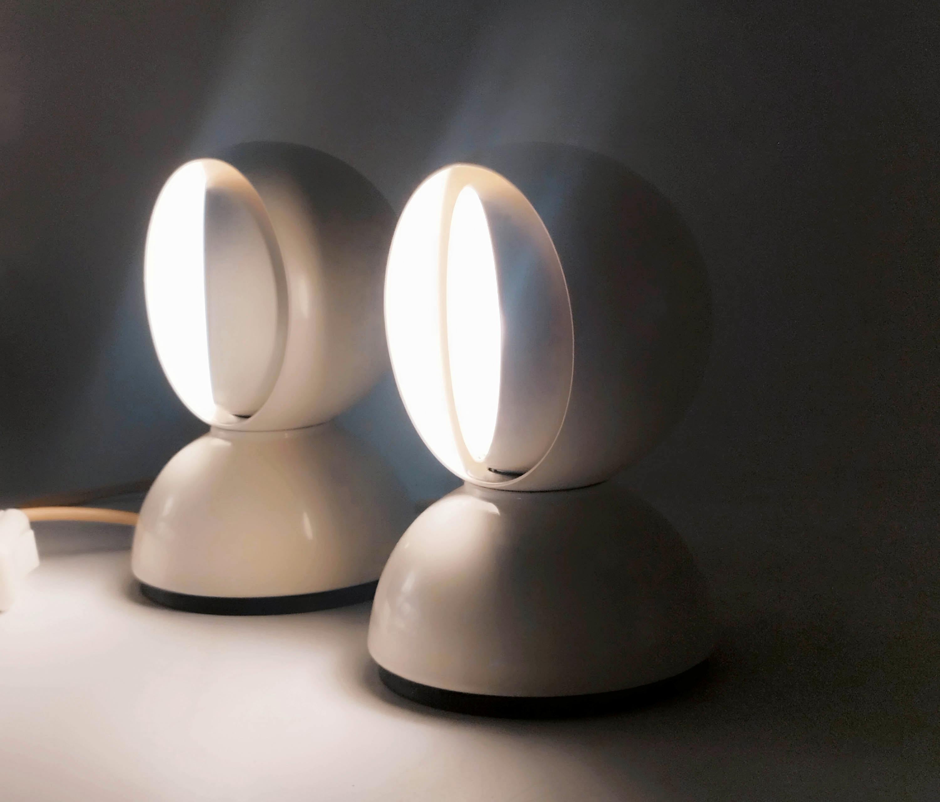 Vico Magistretti for Artemide Pair of "Eclisse" Table Lamps, Italy 1960s For Sale at 1stDibs