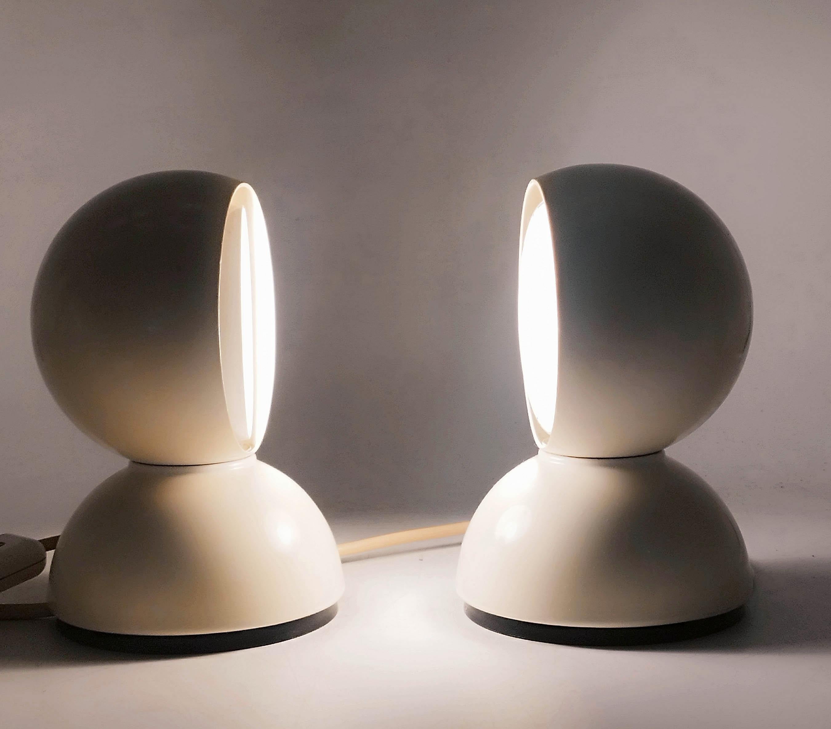 Vico Magistretti for Artemide Pair of "Eclisse" Table Lamps, Italy 1960s For Sale at 1stDibs