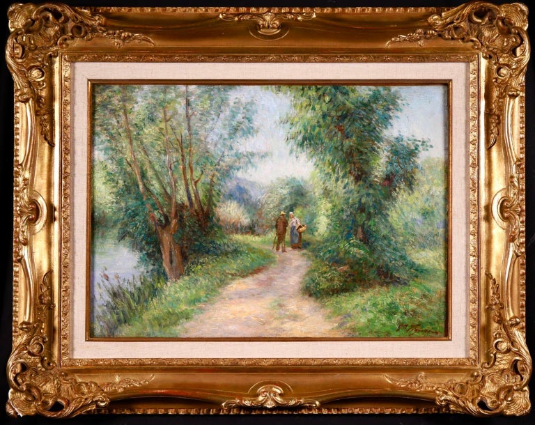 Victor Alfred Paul Vignon - By the River - Impressionist Oil, Figures ...