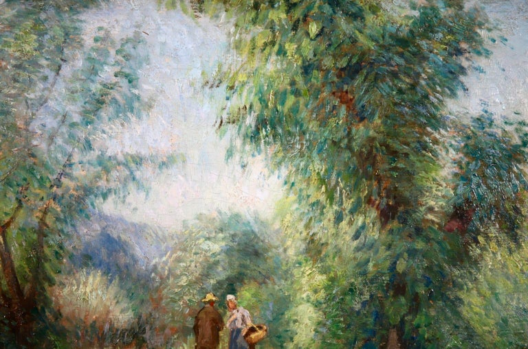 Victor Alfred Paul Vignon - By the River - Impressionist Oil, Figures ...