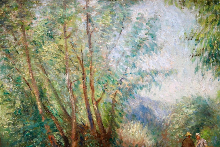 Victor Alfred Paul Vignon - By the River - Impressionist Oil, Figures ...