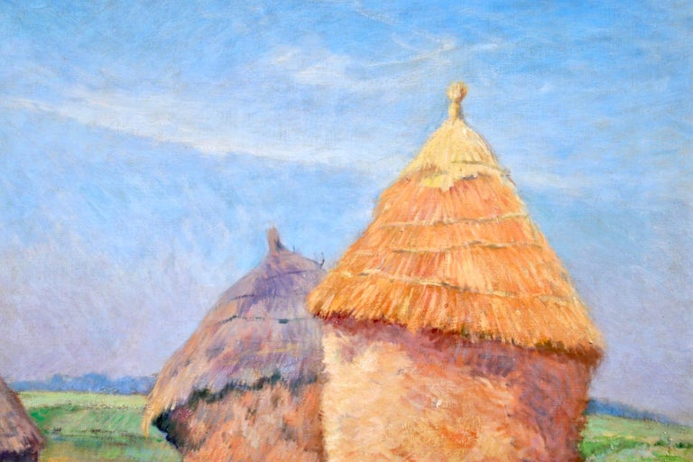 Victor Alfred Paul Vignon - Les Meules - Impressionist Oil, Haystacks ...