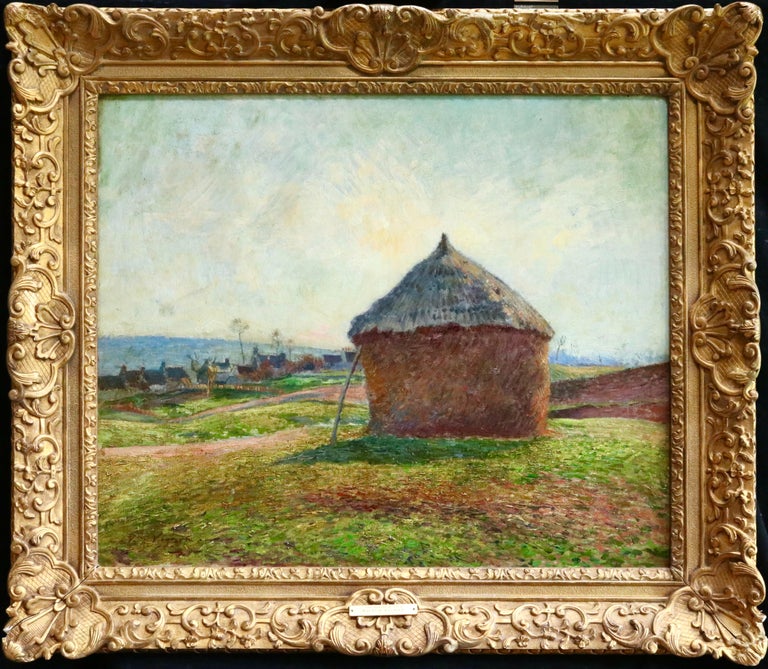 Victor Alfred Paul Vignon - The Haystack - Impressionist Oil, Landscape ...