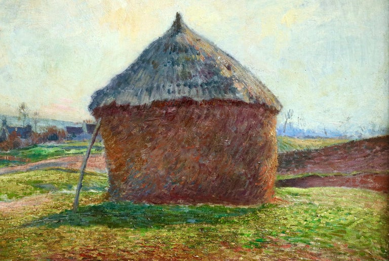 Victor Alfred Paul Vignon - The Haystack - Impressionist Oil, Landscape ...