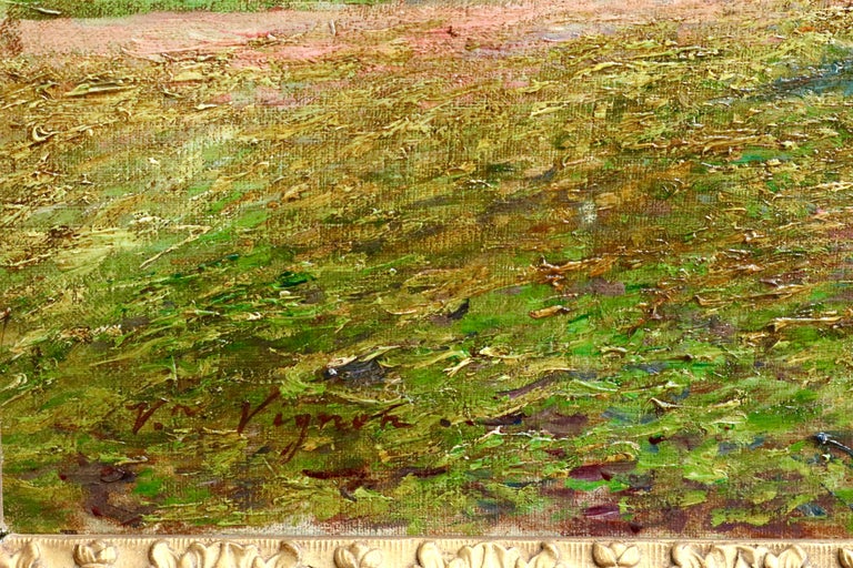 Victor Alfred Paul Vignon - The Haystack - Impressionist Oil, Landscape ...