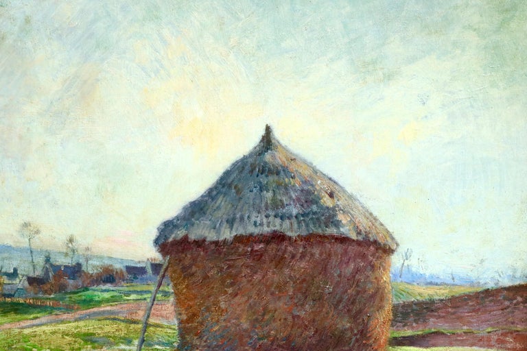 Victor Alfred Paul Vignon - The Haystack - Impressionist Oil, Landscape ...