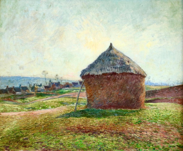 Victor Alfred Paul Vignon - The Haystack - Impressionist Oil, Landscape ...