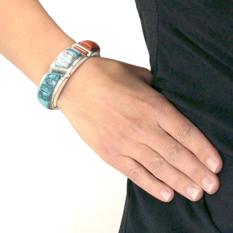 Victor Beck Modernist Navajo Sterling Bracelet at 1stDibs