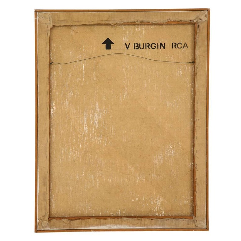 Victor Burgin Abstract Painting, Acrylic on Canvas, Geometric, Signed ...