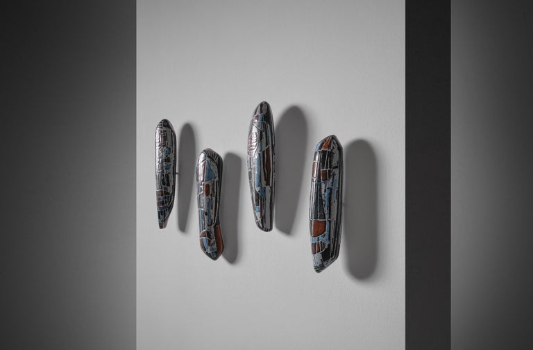 Victor Cerrato Ceramic Coat Hangers, Italy 1960s at 1stDibs
