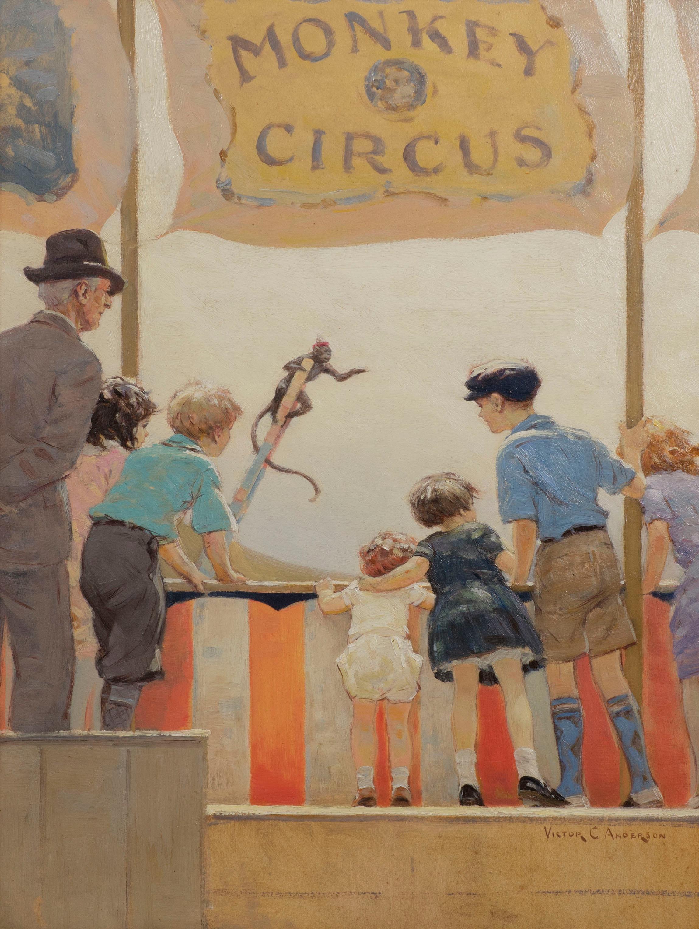 Victor Coleman Anderson - Monkey Circus For Sale at 1stDibs | circus ...