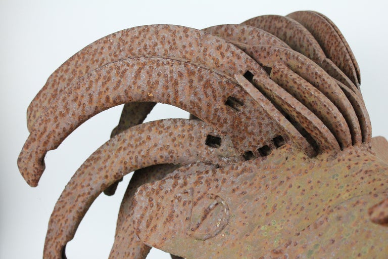 Victor Delfin, Peru 1927, Large Wrought Iron Turkey Sculpture at 1stDibs