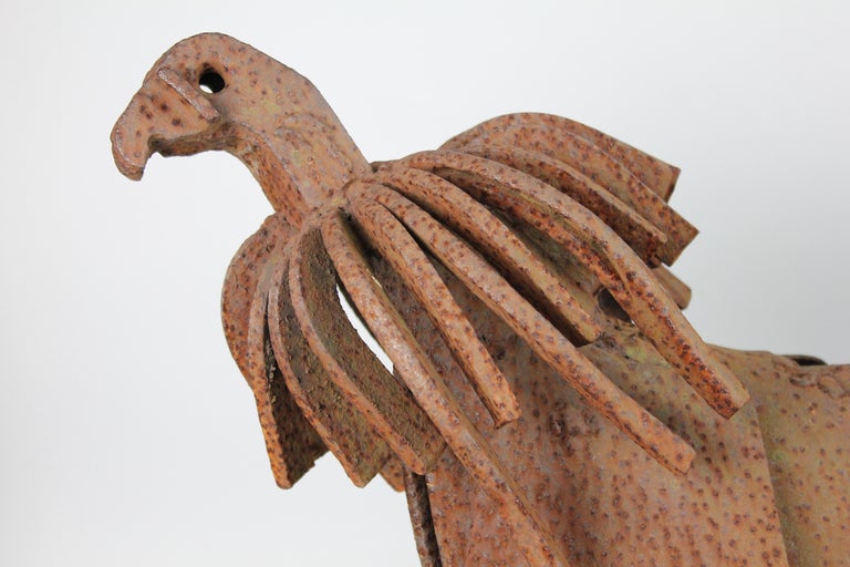Victor Delfin, Peru 1927, Large Wrought Iron Turkey Sculpture at 1stDibs