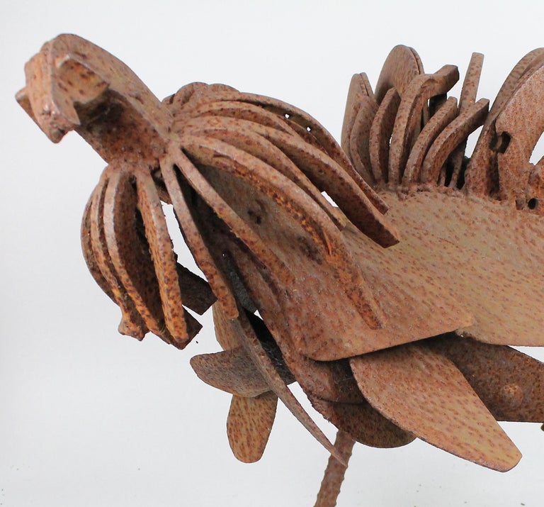 Victor Delfin, Peru 1927, Large Wrought Iron Turkey Sculpture at 1stDibs