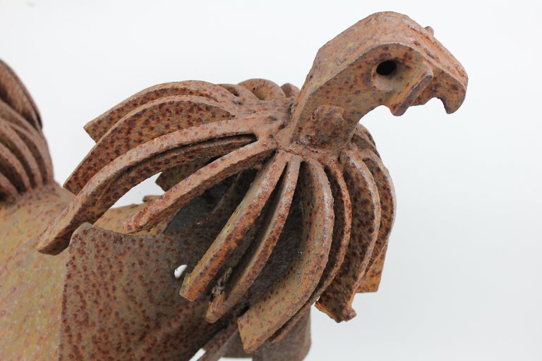 Victor Delfin, Peru 1927, Large Wrought Iron Turkey Sculpture at 1stDibs