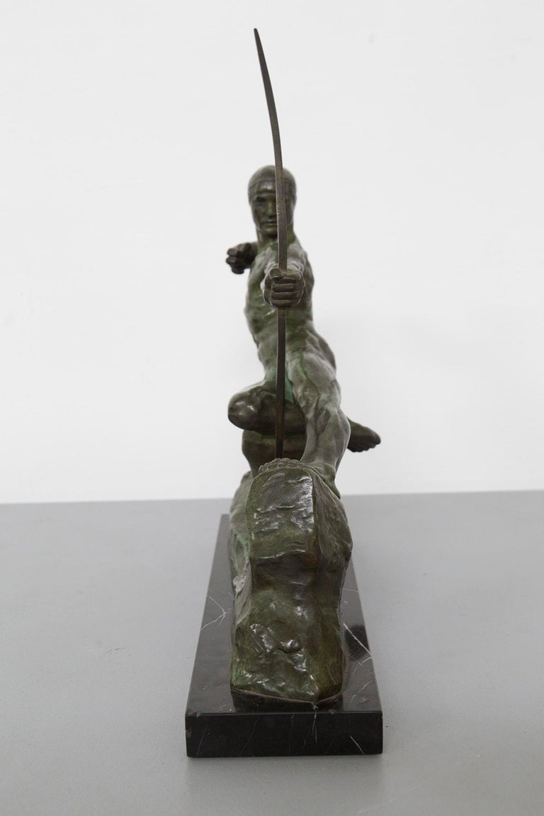 Victor Demanet Sculpture "the Archer" in Bronze, Signed 1925 For Sale ...