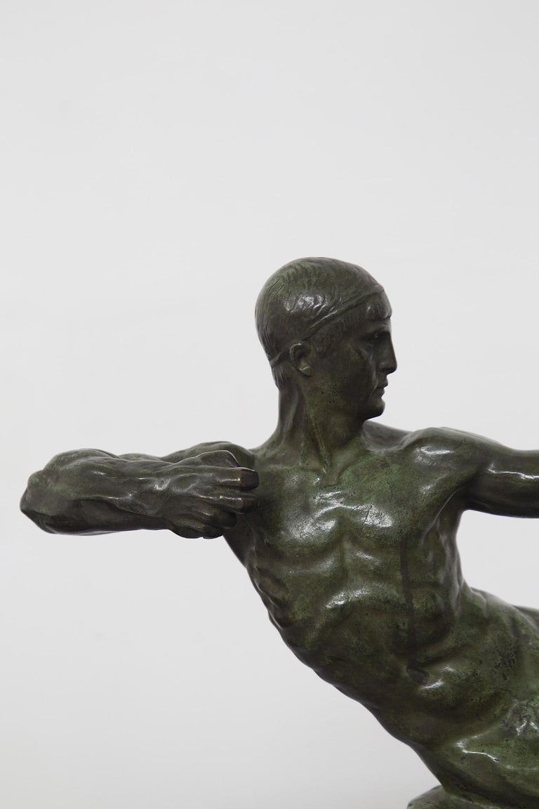 Victor Demanet Sculpture "the Archer" in Bronze, Signed 1925 For Sale ...