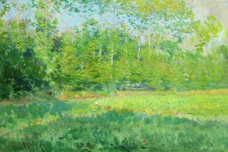 Victor Lecomte - Un Coin a Bonneuil - 19th Century Oil, Summer Trees ...