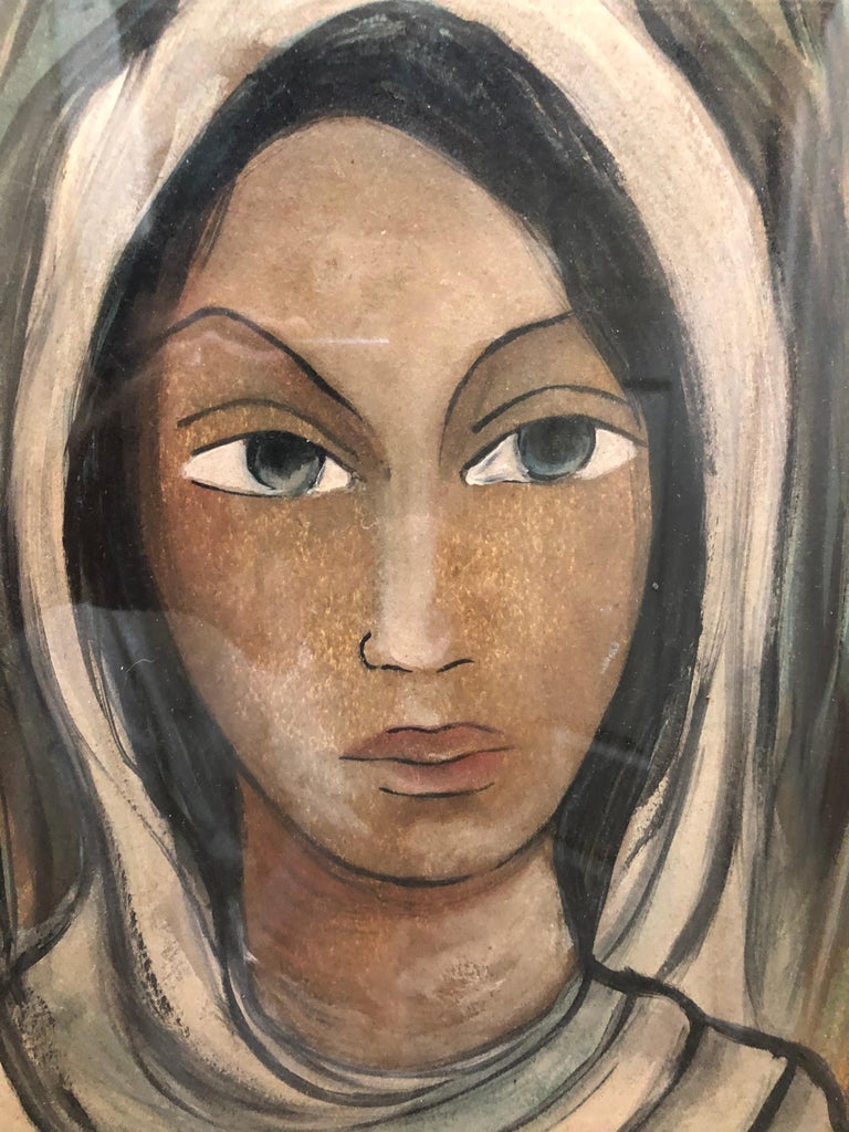 Victor Manuel - Victor Manuel Portrait of a Woman For Sale at 1stDibs