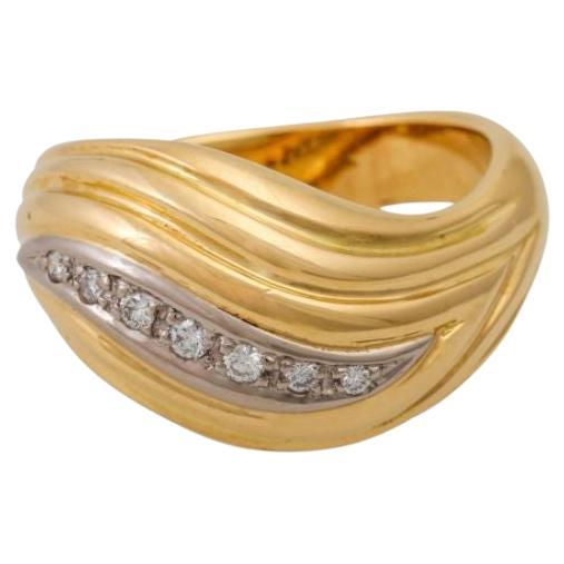 Victor Mayer Ring with 3 Brilliant-Cut Diamonds, Total Approx. 0.06 Ct ...