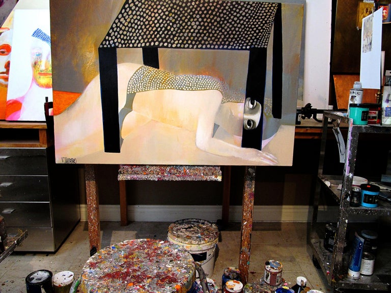 Victor Tkachenko - Shelter, Painting, Acrylic on Canvas For Sale at 1stDibs