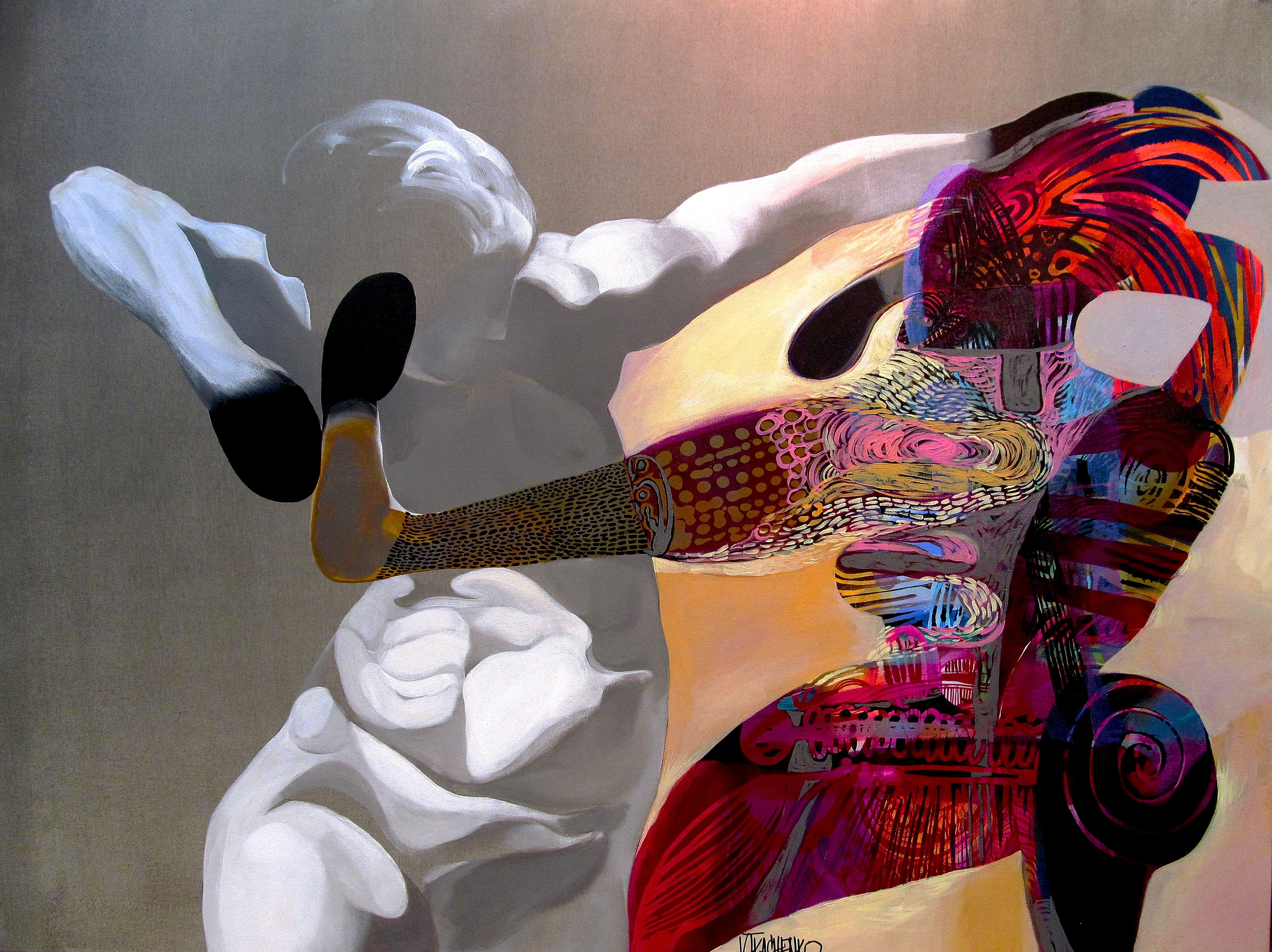 Victor Tkachenko - The Fall of Rome, Painting, Acrylic on Canvas For ...