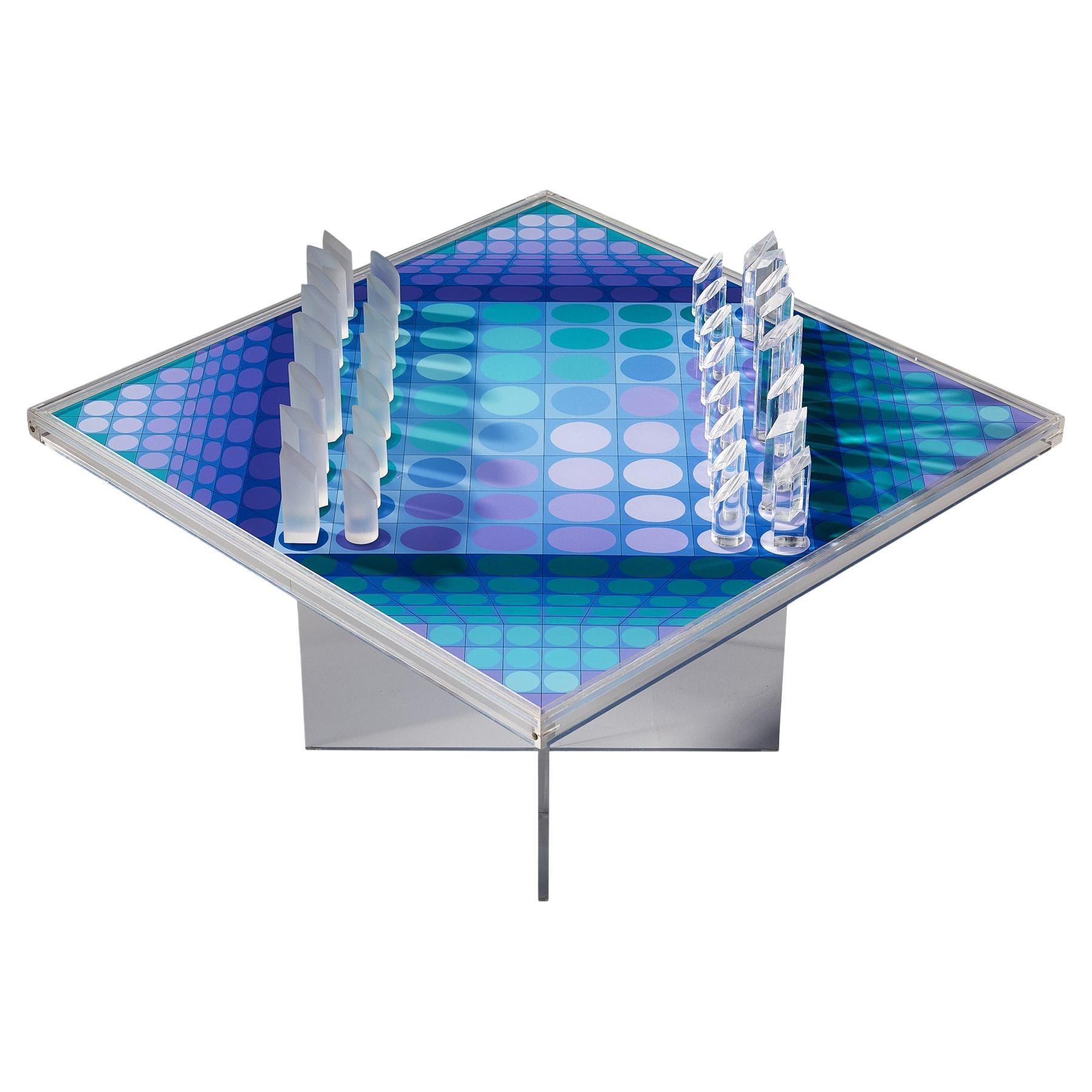 Victor Vasarely Artistic Chess Set For Sale at 1stDibs