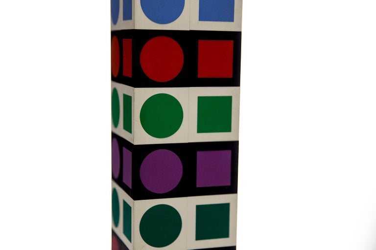 Victor Vasarely - Victor Vasarely, 'NBC 35' Sculpture collage plastic ...