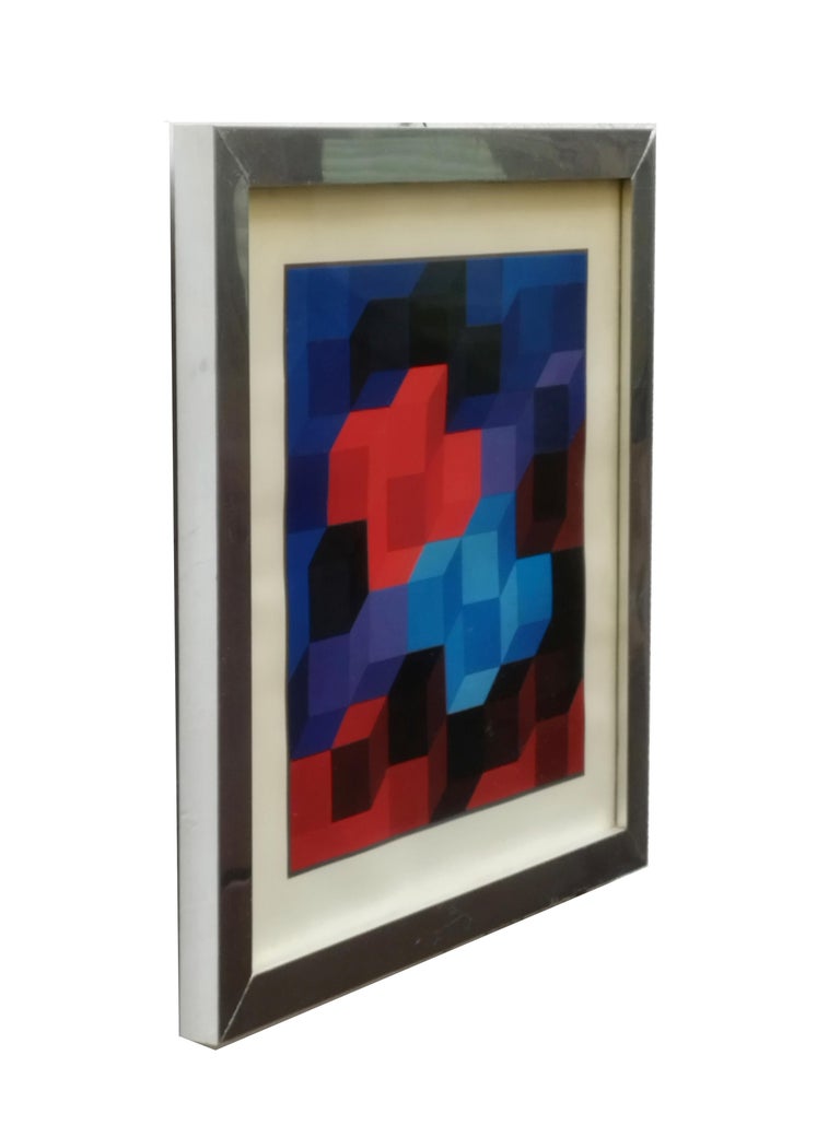 Victor Vasarely - Deuton-RB (Homage a l'hexagone) by Victor Vasarely ...