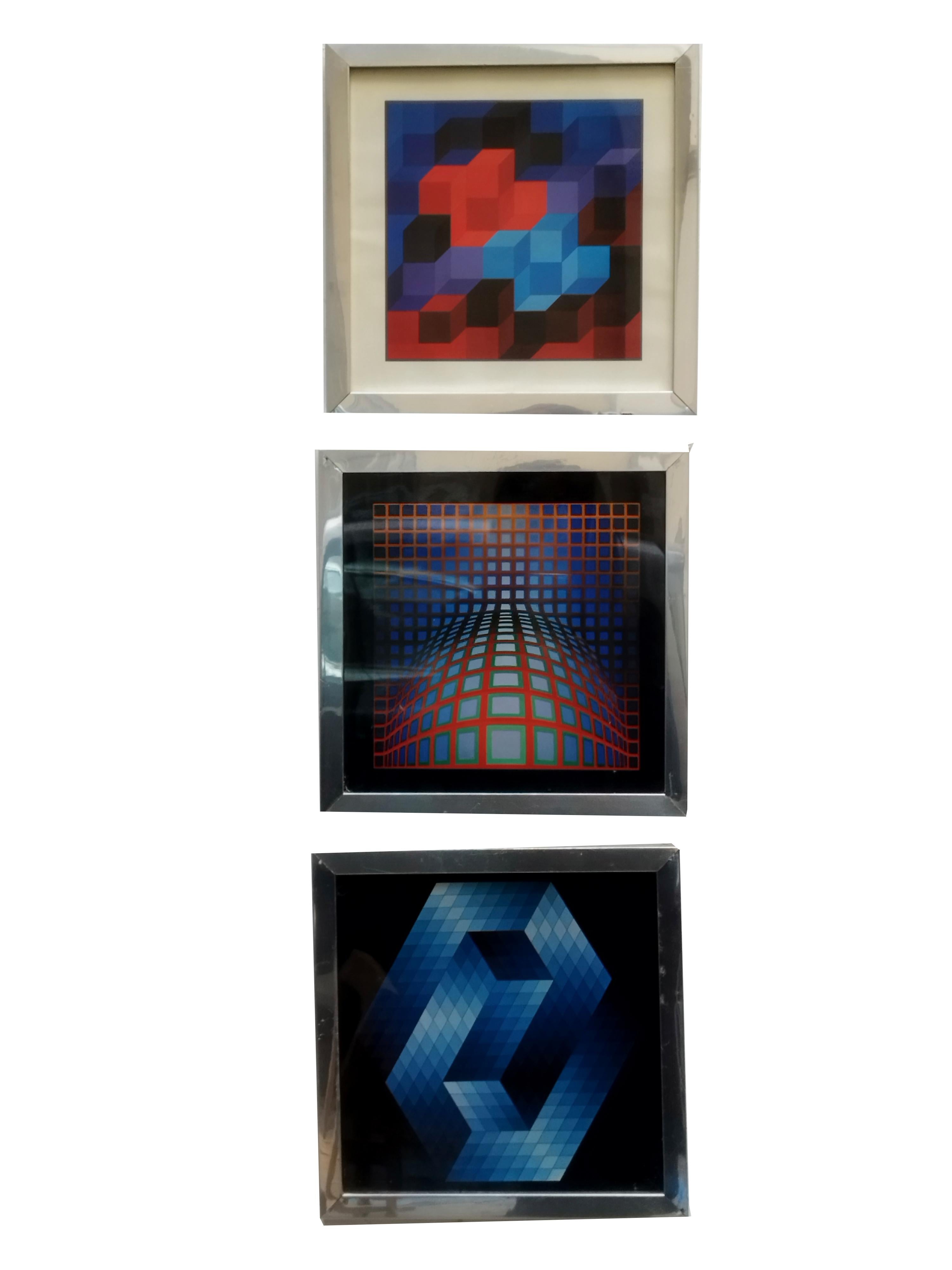 Victor Vasarely - Deuton-RB (Homage a l'hexagone) by Victor Vasarely ...