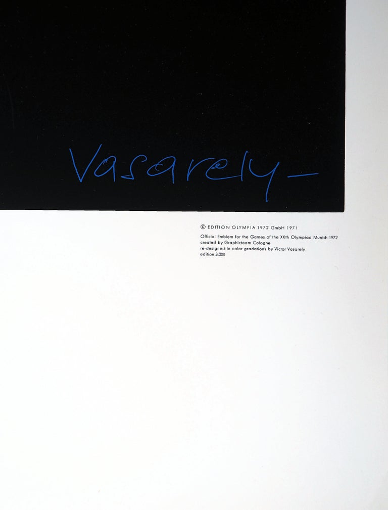 Victor Vasarely - Olympia : Sky and Sun (Op Art Spiral) - Original ...
