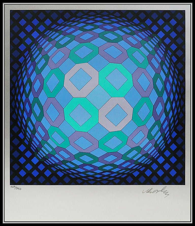 Victor Vasarely - Victor Vasarely Color Screenprint Signed Original ...