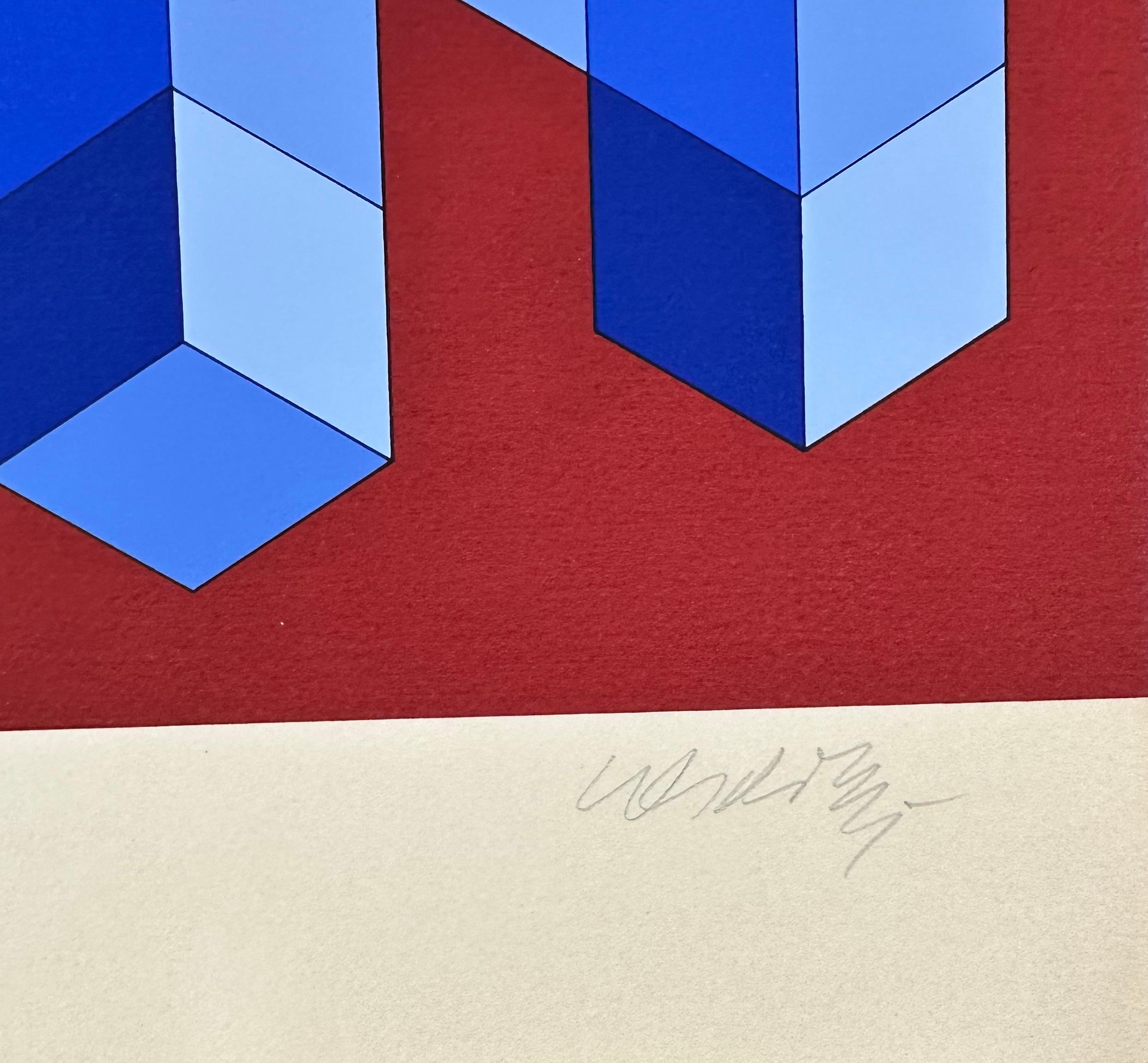 Victor Vasarely - Victor Vasarely, color serigraph, hand signed For ...