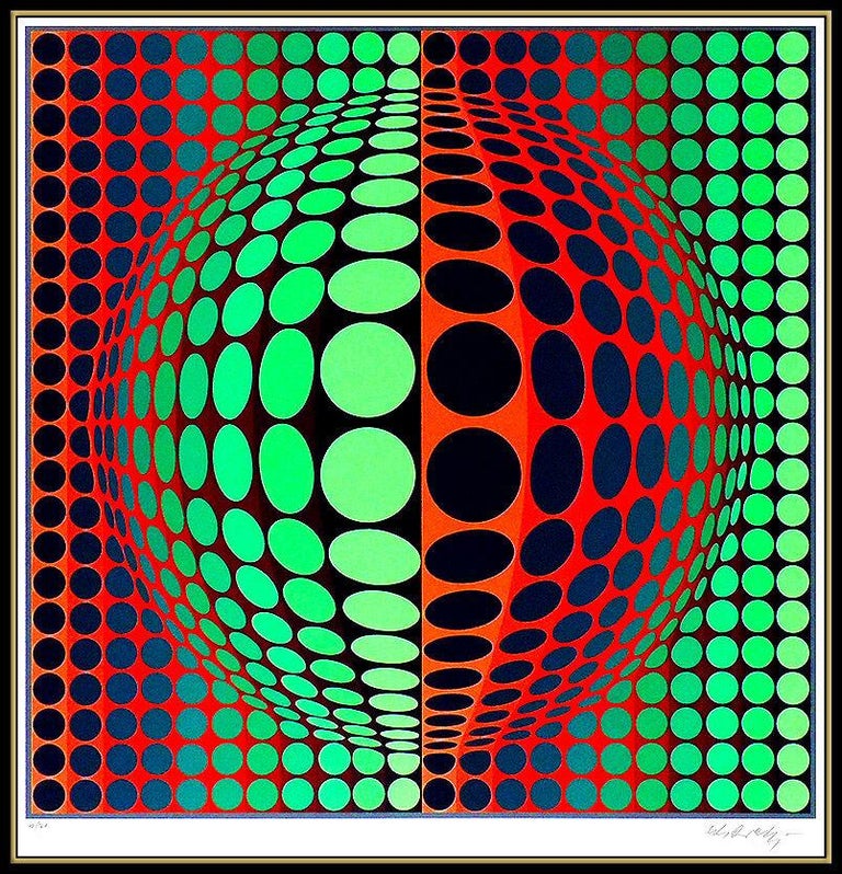 Victor Vasarely - VICTOR VASARELY Original Color SILKSCREEN Vega Art ...